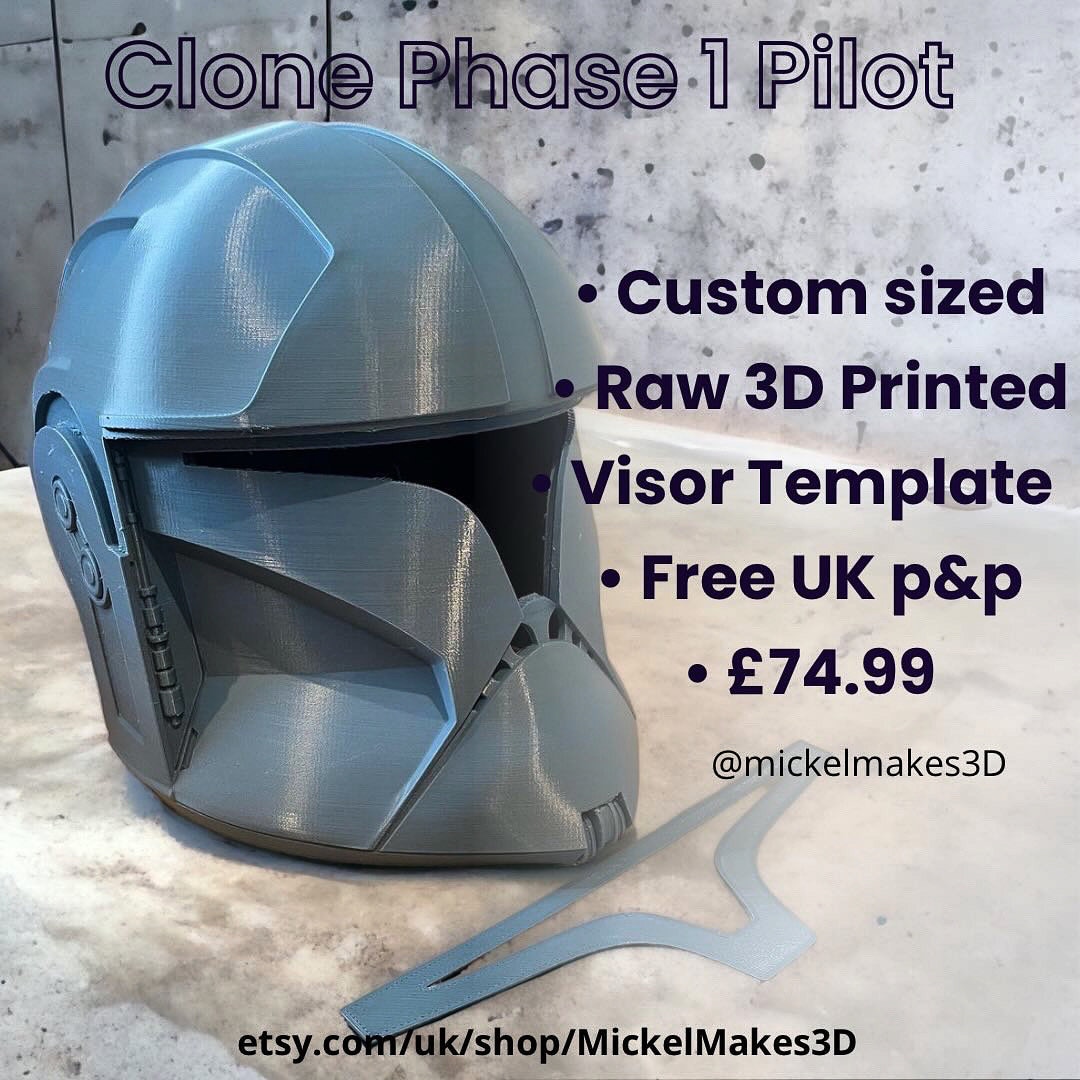 Phase 1 Clone Pilot Helmet 3D Printed DIY KIT - Etsy