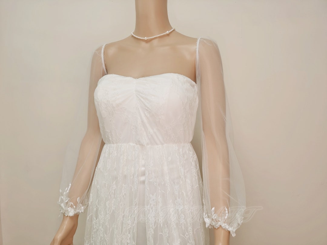 Detachable Wedding Sleeves,removable Lace Sleeves,detachable Straps ...