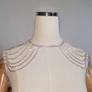 Rhinestone Shoulder Chain,bridal Body Jewelry,wedding Shoulder Jewelry ...