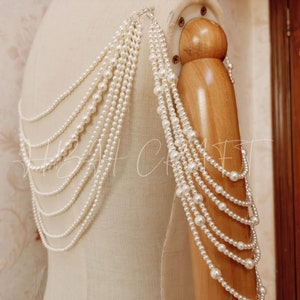 Pearl Back and Shoulder Chain ,wedding Shoulder Chain,backdrop Necklace ...