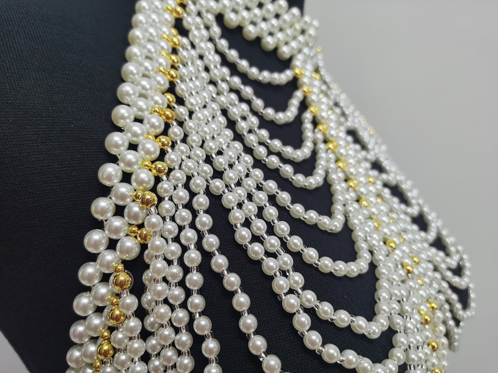 Pearl Body Chainbridal Body Jewelrypearl Body Chain - Etsy