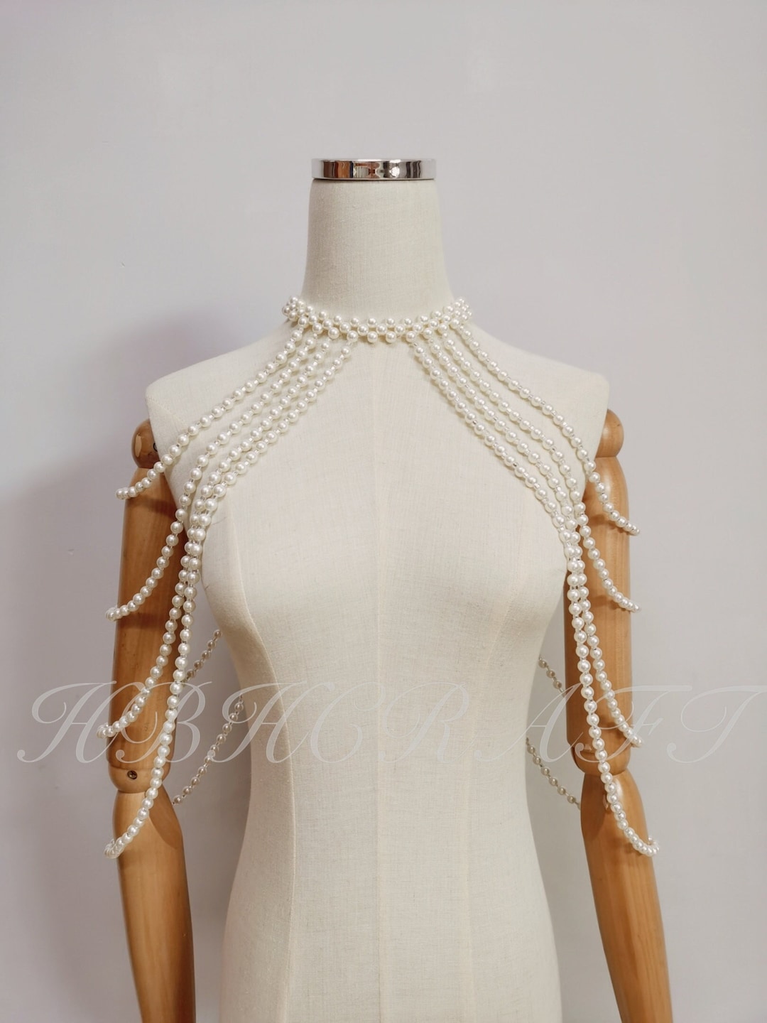 Handmade Pearl Body Chain,bridal Body Jewelry,pearl Body Chain Bra ...