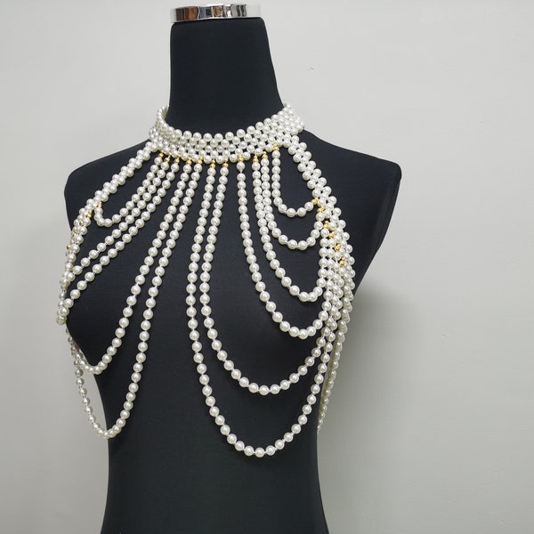 Pearl Body Chain - Etsy