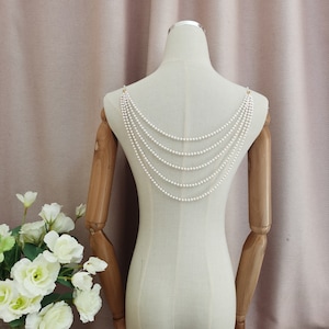 Pearl Backdrop Necklace,backdrop Necklace,wedding Jewelry,party Jewelry ...