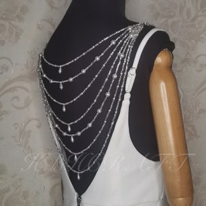 Pearl Bare Back Necklace,wedding Back Jewelry,wedding Jewelry,women's ...