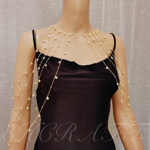 Handmade Pearl Body Chain,bridal Body Jewelry,pearl Body Chain Bra ...