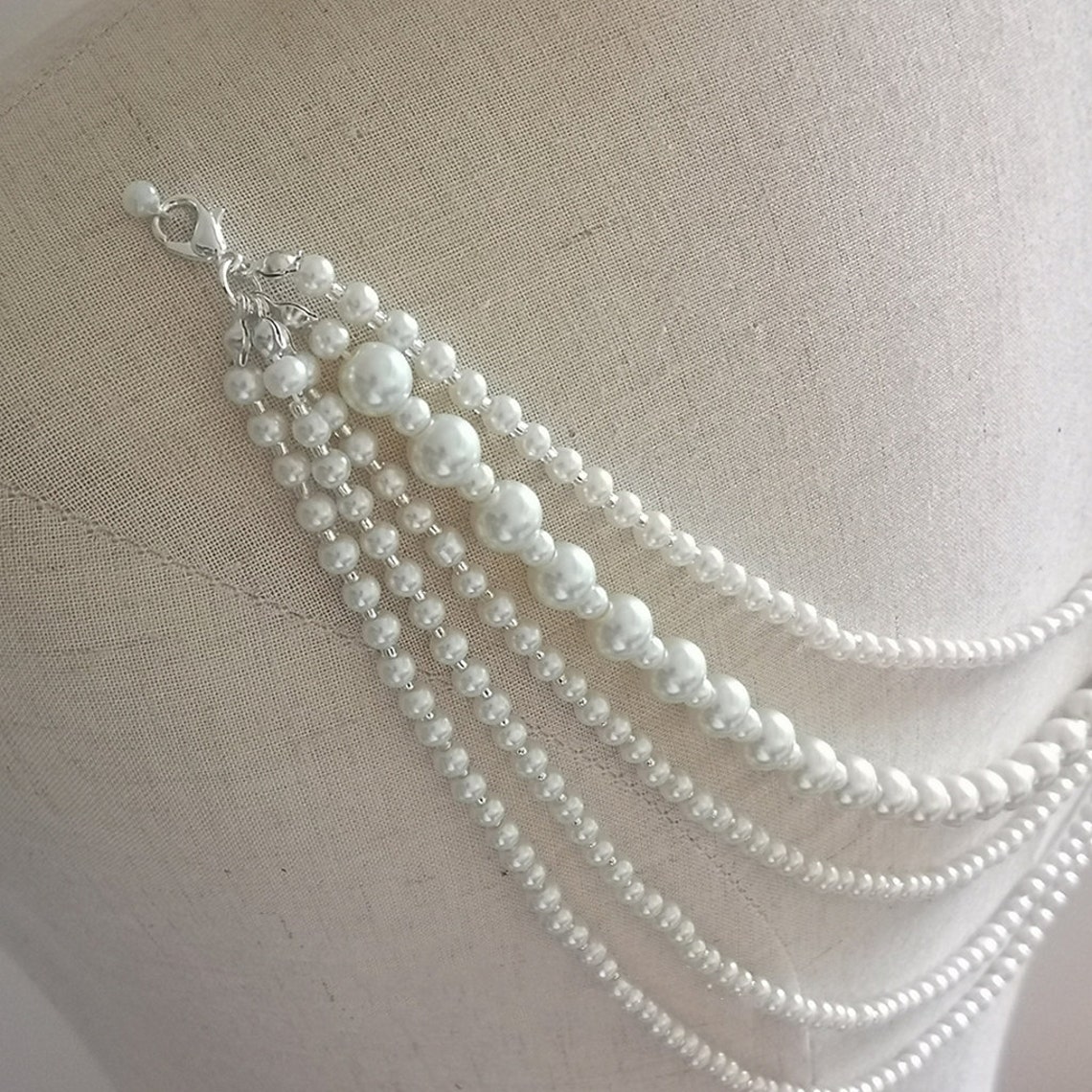 Pearl Backdrop Necklacebackdrop Necklacewedding - Etsy