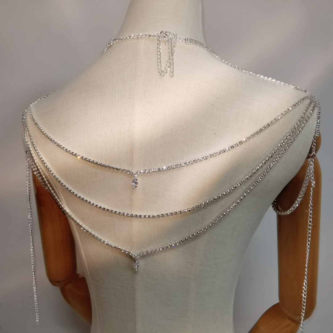 Rhinestone Shoulder Chain,bridal Body Jewelry,wedding Shoulder Jewelry ...