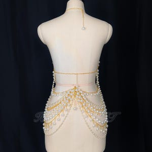 Handmade Pearl Body Chain: Bridal Wedding Jewelry - Etsy