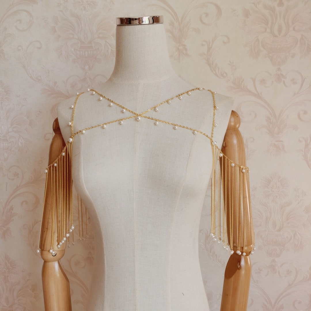Pearl Shoulder Chain,party Shoulder Jewelry,wedding Shoulder Jewelry ...