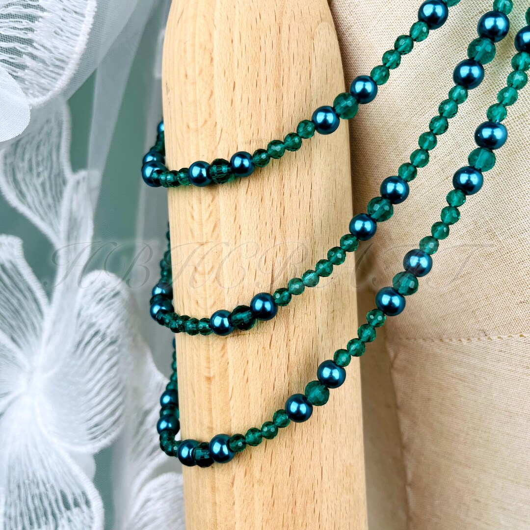 Emerald Crystal Pearl Arm Chain: Detachable Wedding Sleeves - Etsy