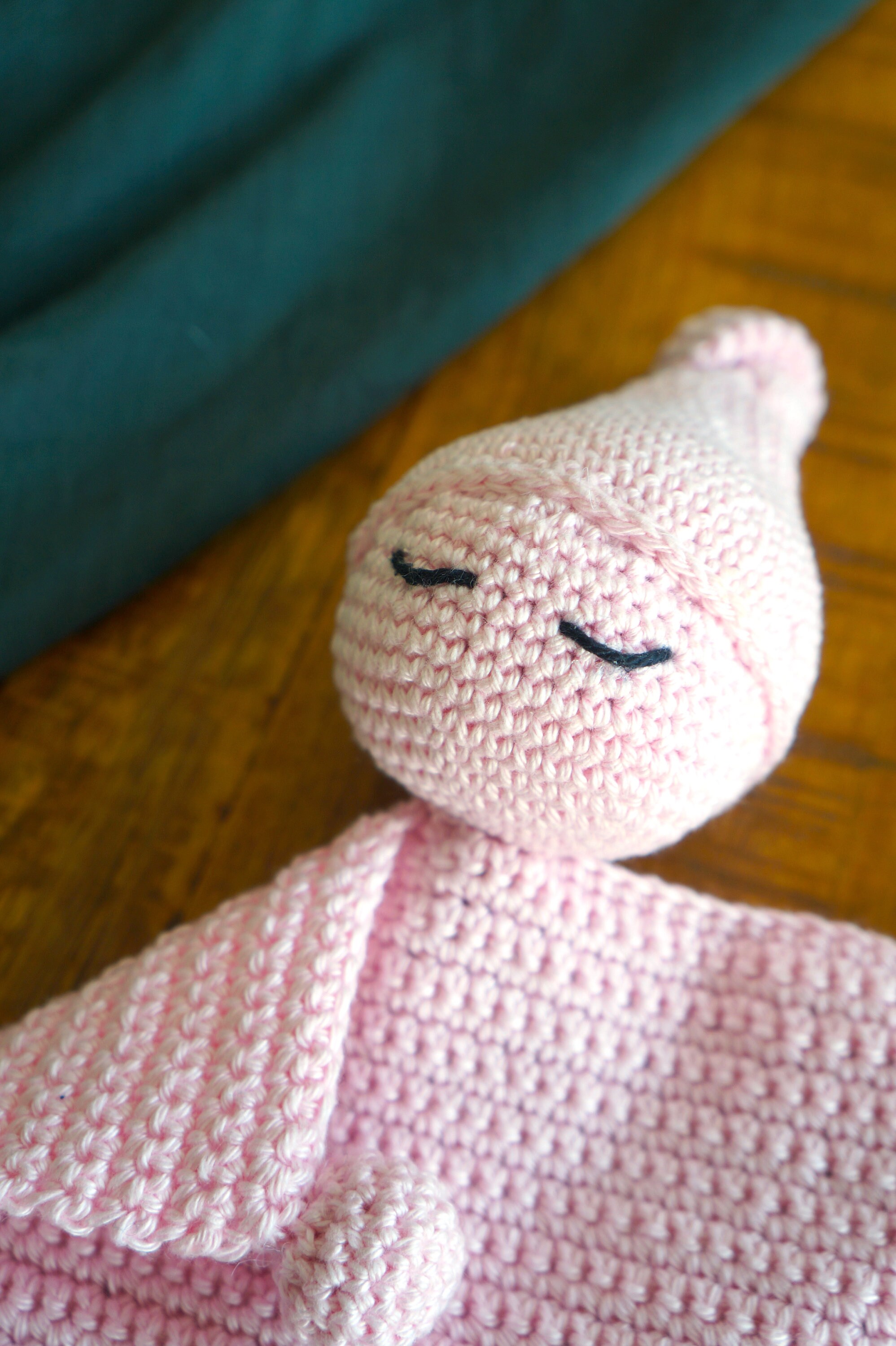 Pink Crocheted Cuddly Toy Baby Pink Cuddly Toy Baby Shower Gift Pink ...
