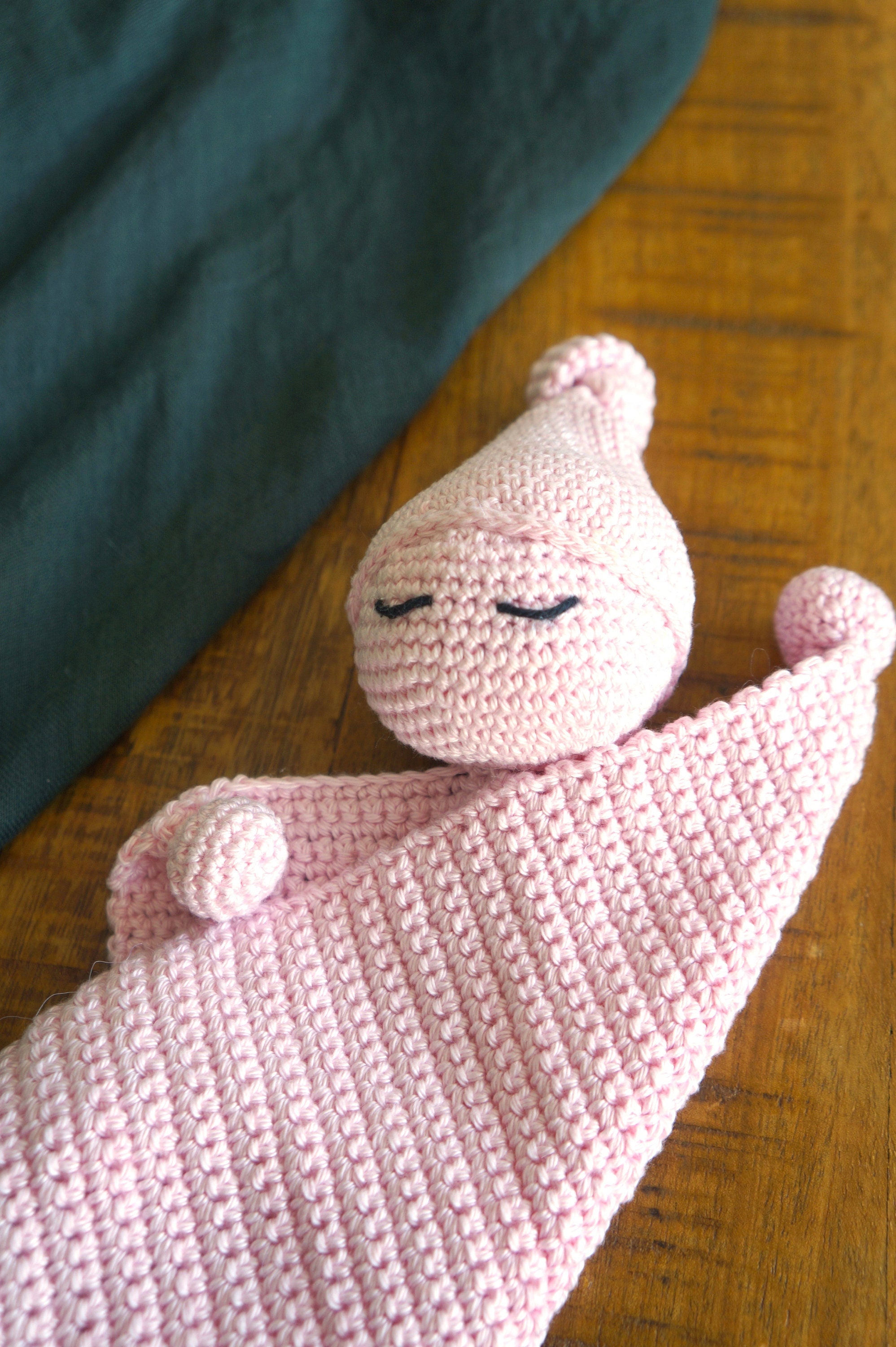 Pink Crocheted Cuddly Toy Baby Pink Cuddly Toy Baby Shower Gift Pink ...