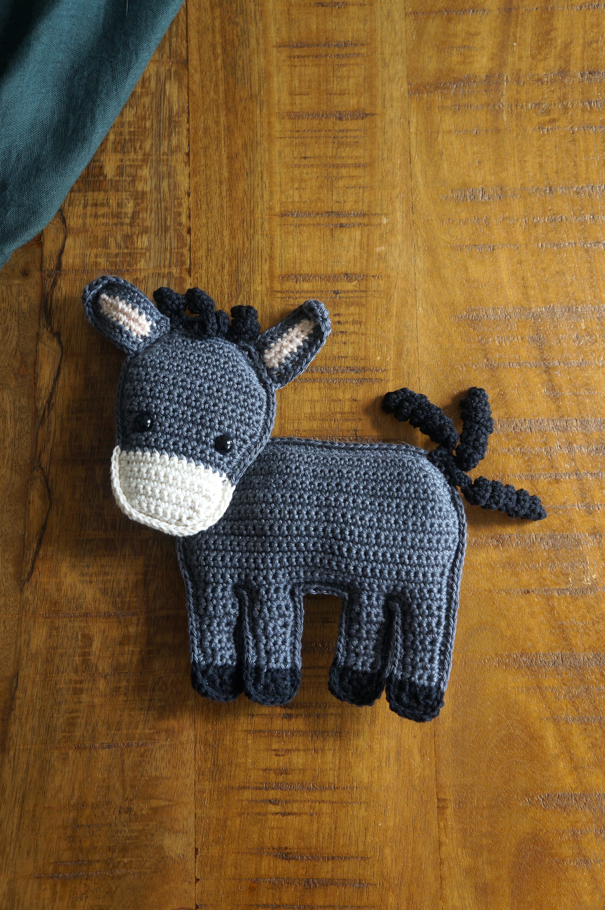Farm Animal Cuddly Toy, Crochet Donkey, Donkey Cuddly Toy, Flat Donkey ...