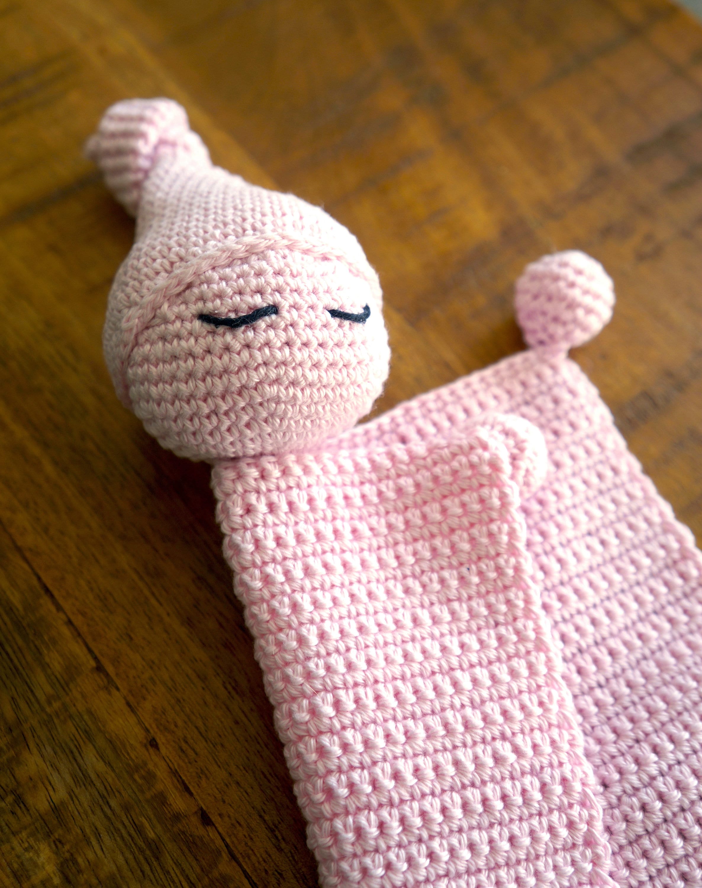 Pink Crocheted Cuddly Toy Baby Pink Cuddly Toy Baby Shower Gift Pink ...