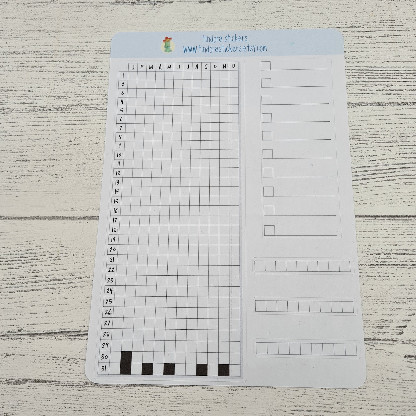 Year in Pixels Bullet Journal Sticker Set Versatile Tracking for ...