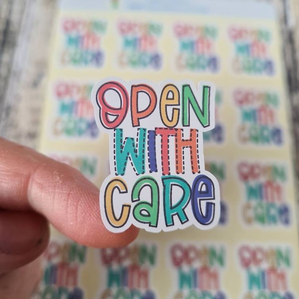 Open Carefully Label - Etsy