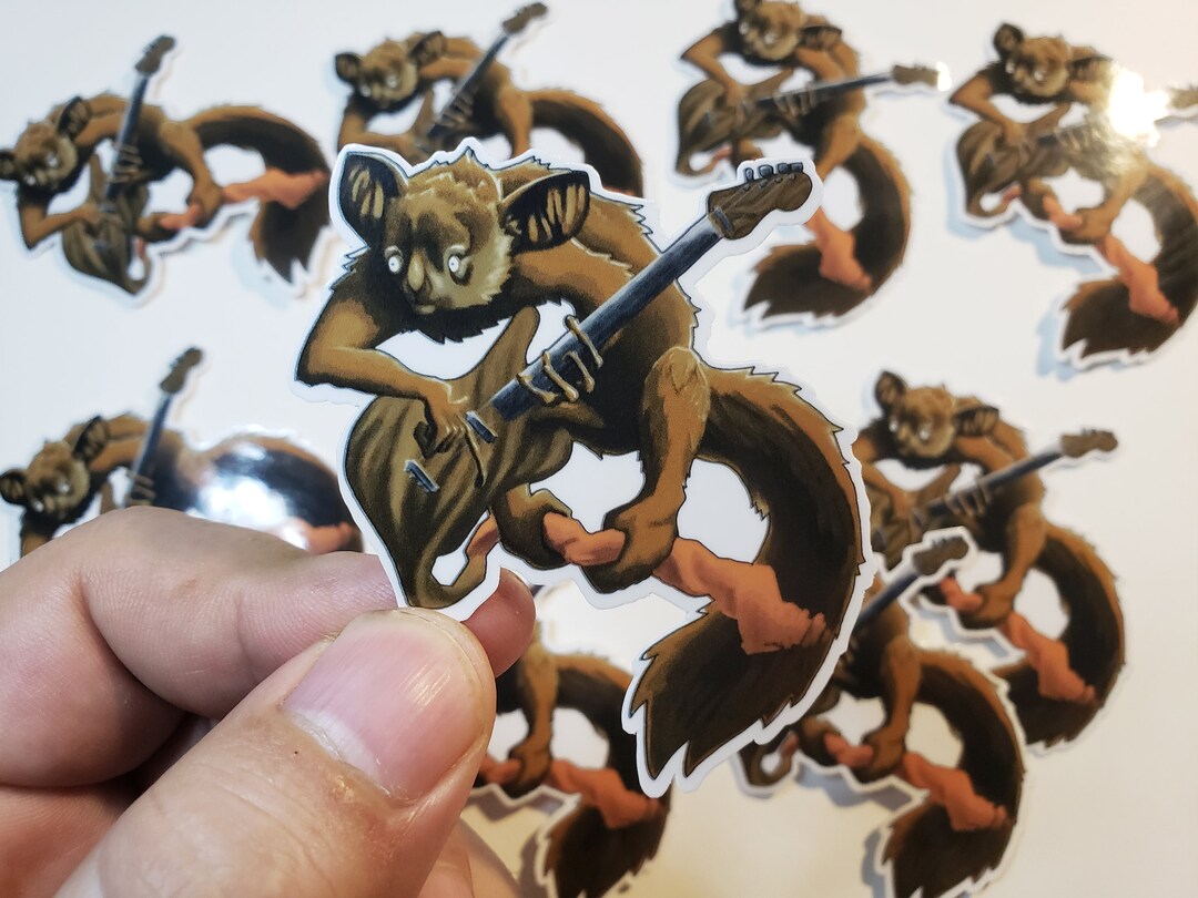 Aye Aye Bassist Sticker Waterbottle Stickers Laptop Sticker - Etsy