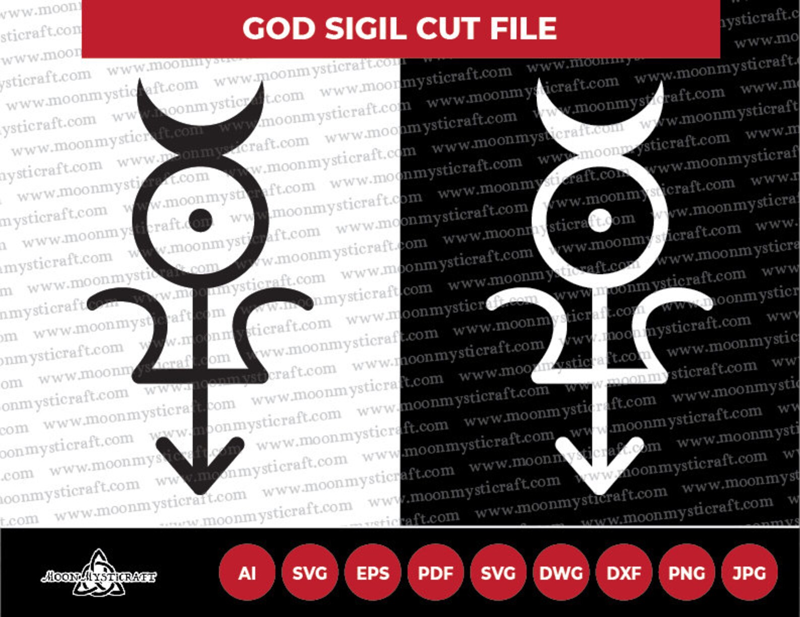 Witchcraft Wiccan God Symbol Digital Cut Files - SVG - Clipart - Cut ...