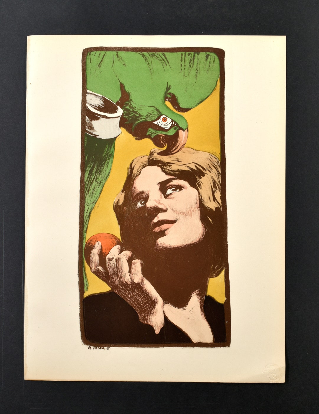 Original L'estampe Moderne Print "la Femme Au Perroquet (woman With a ...