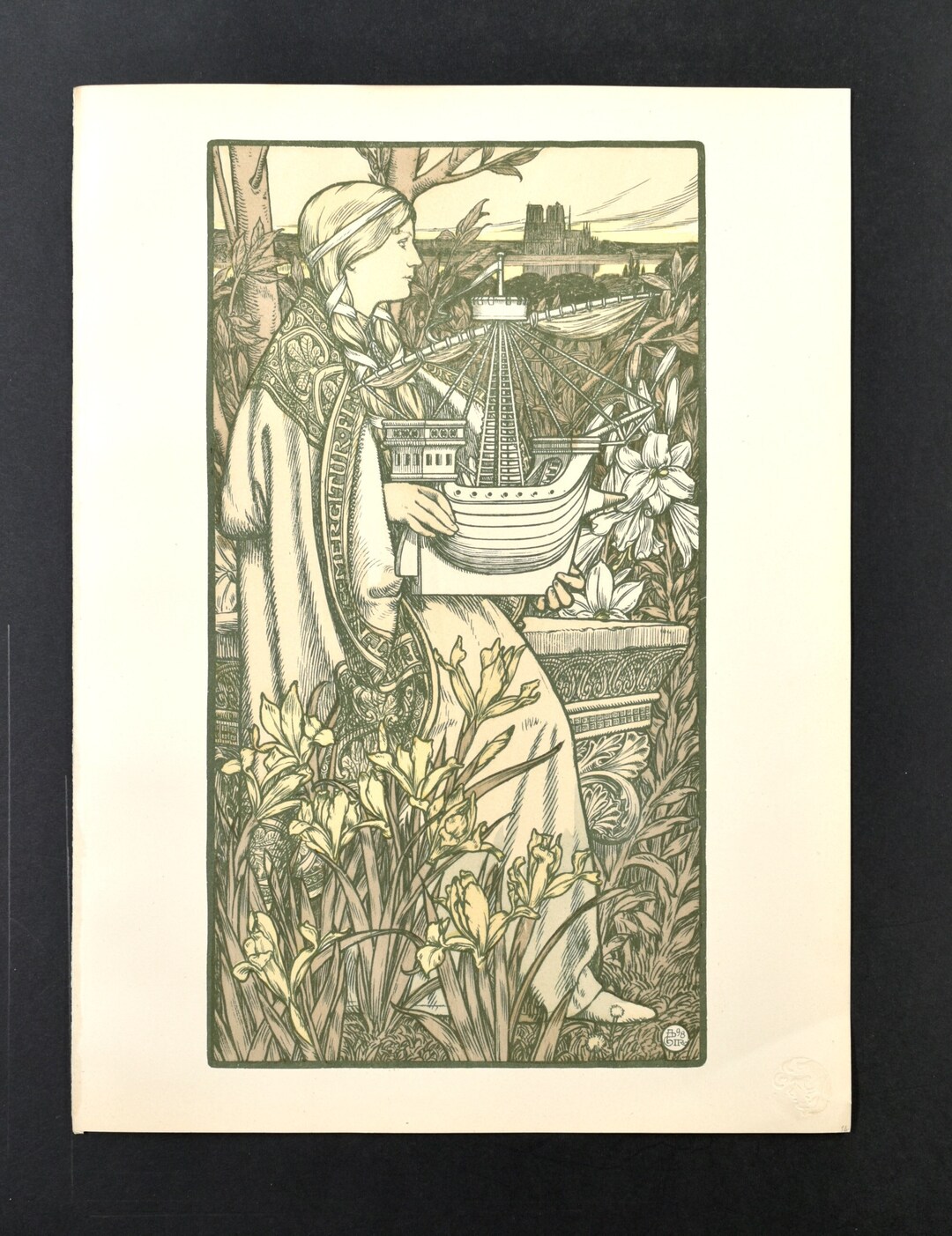 Original L'estampe Moderne Print "lutèce" by Adolphe Giraldon 1898 - Etsy