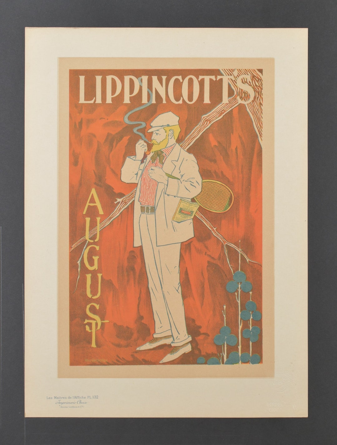 Original 19th C. Print Les Maitres De L'affiche - Lippincott's Magazine ...