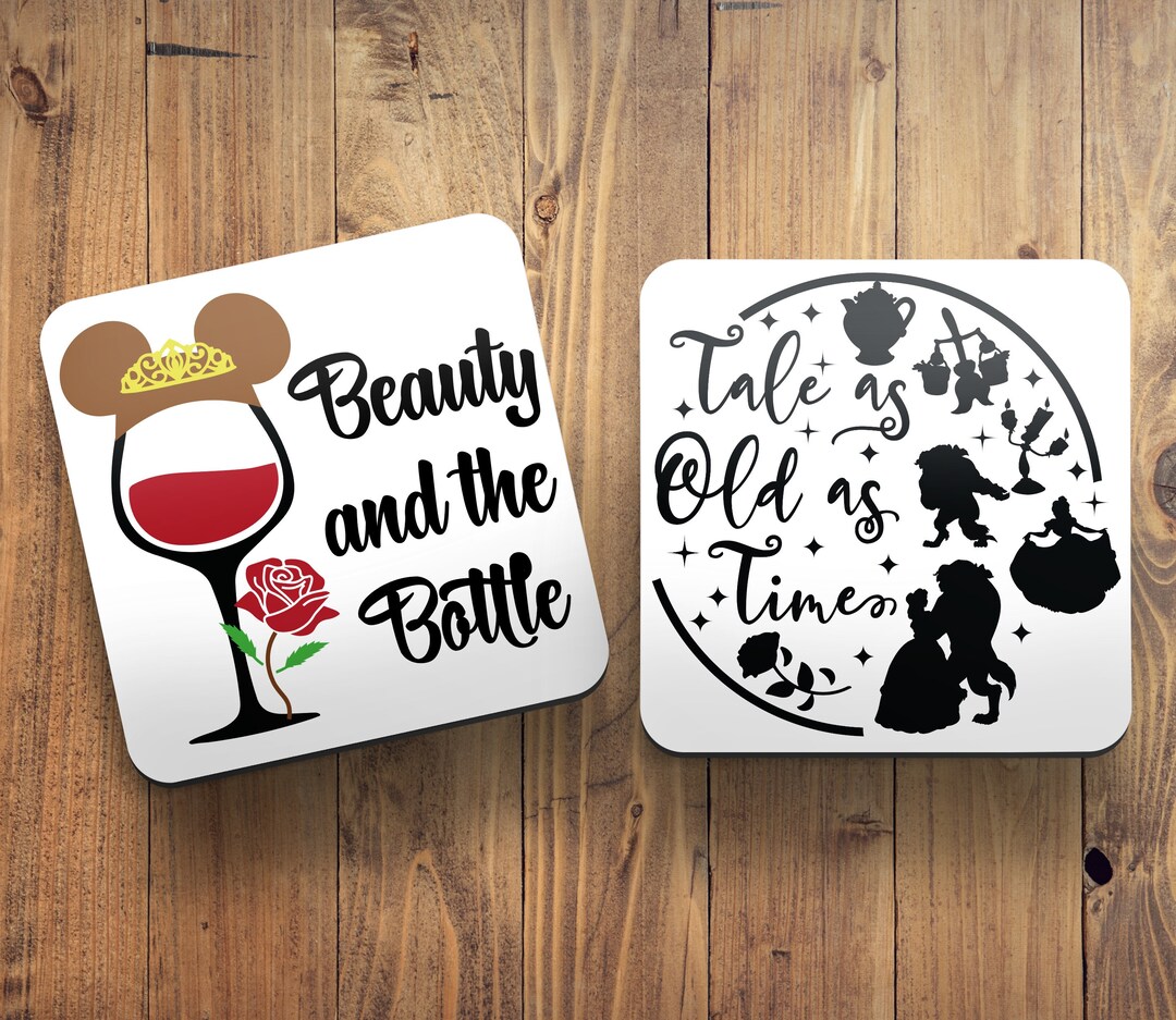 Disney Inspired Beauty & the Beast Coaster Set *beauty and the Beast ...