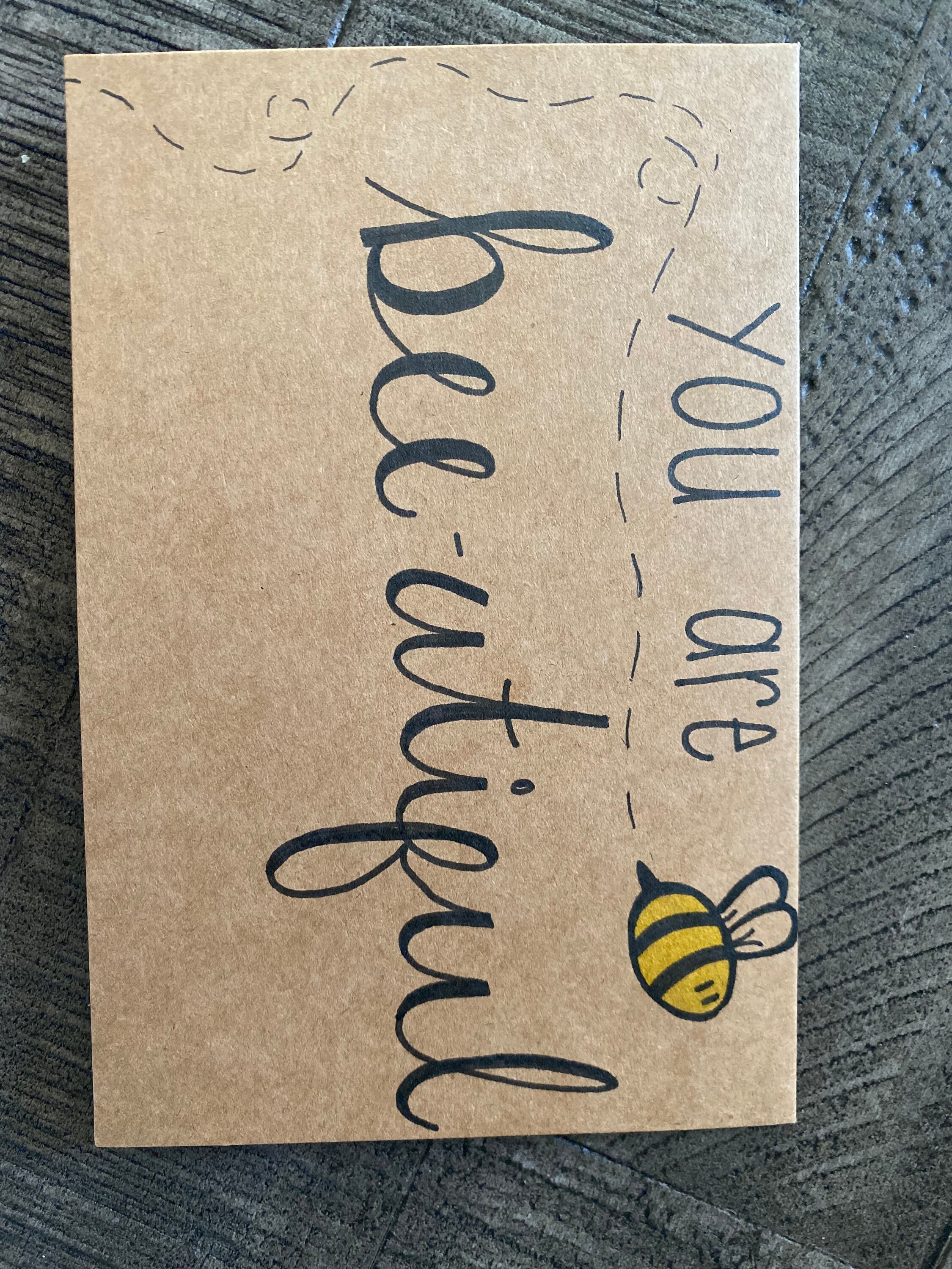 You are bee-utiful card | Etsy