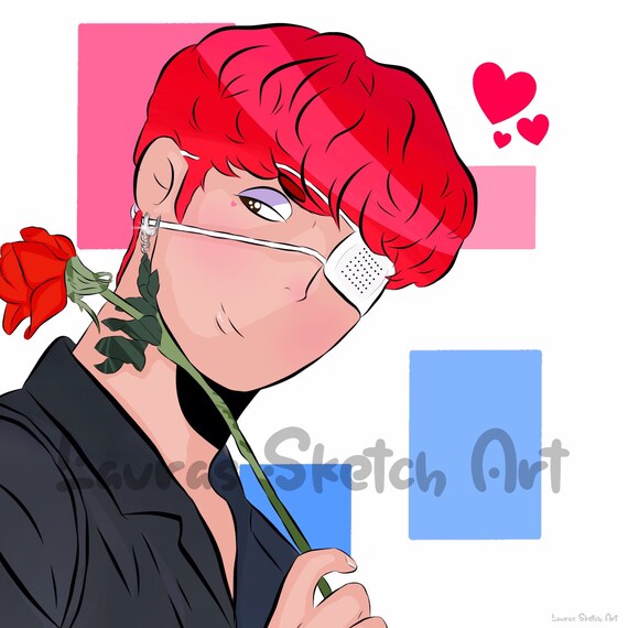 Ateez Mingi Flower Print A5 Glossy Print | Etsy