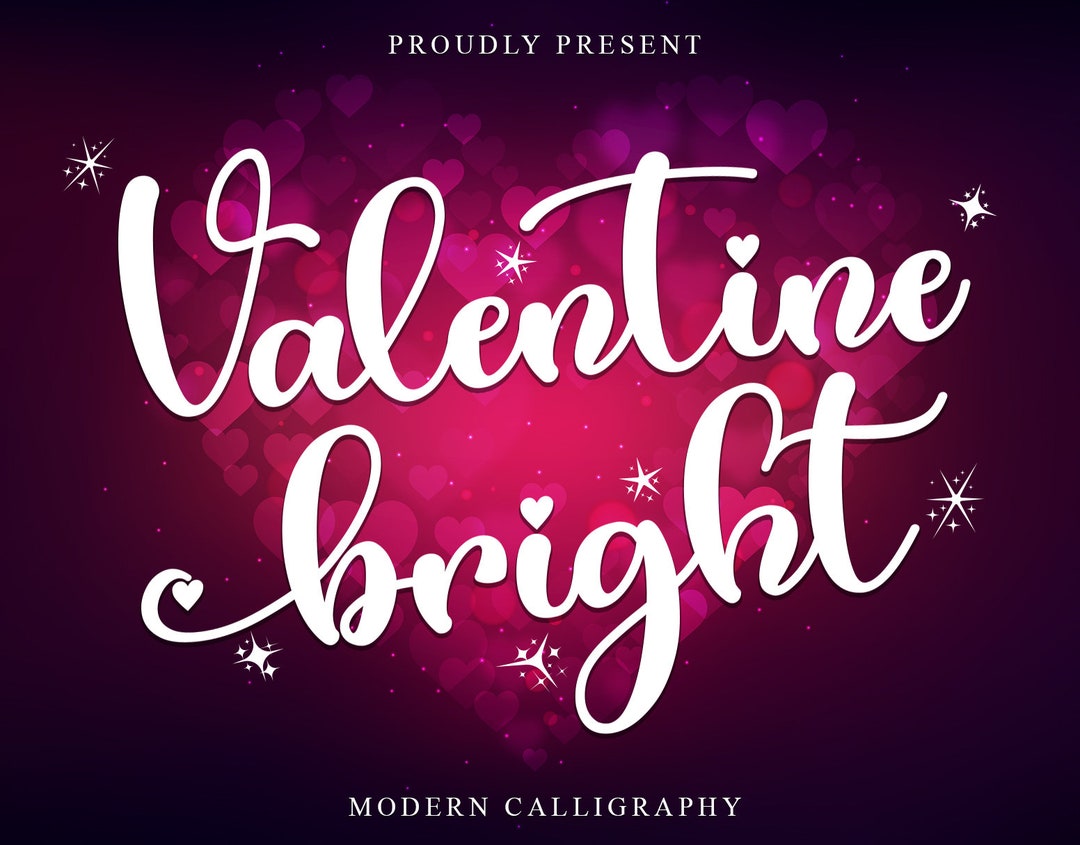 Valentine Bright, Font Calligraphy, Script Font, Cricut Fonts, Font for ...