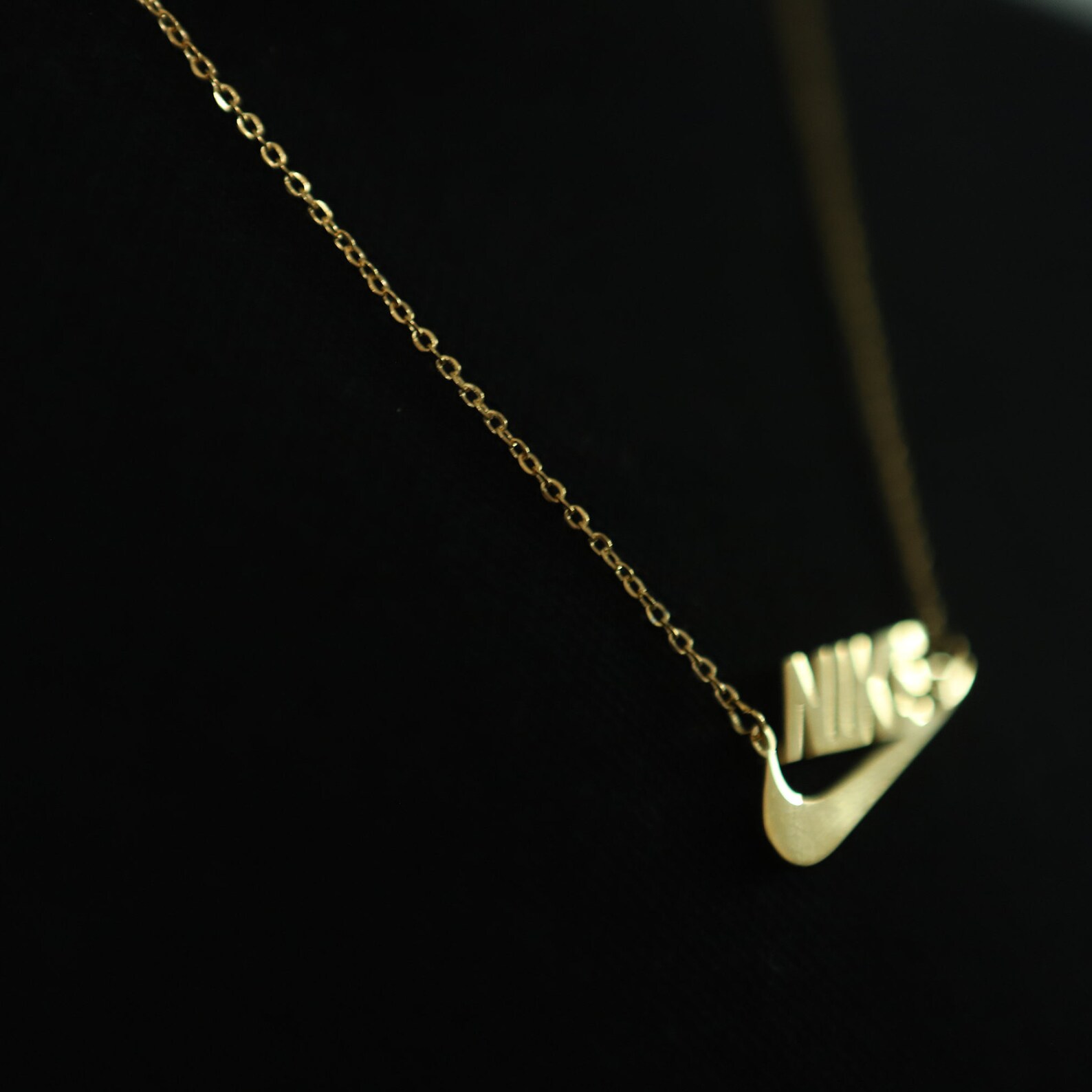 Gold Nike Necklace Swoosh Logo Necklace Chain Pendant UK | Etsy