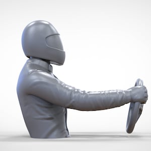 Race Driver Miniature 1/64 Scale STL File: Diorama Figurine With ...