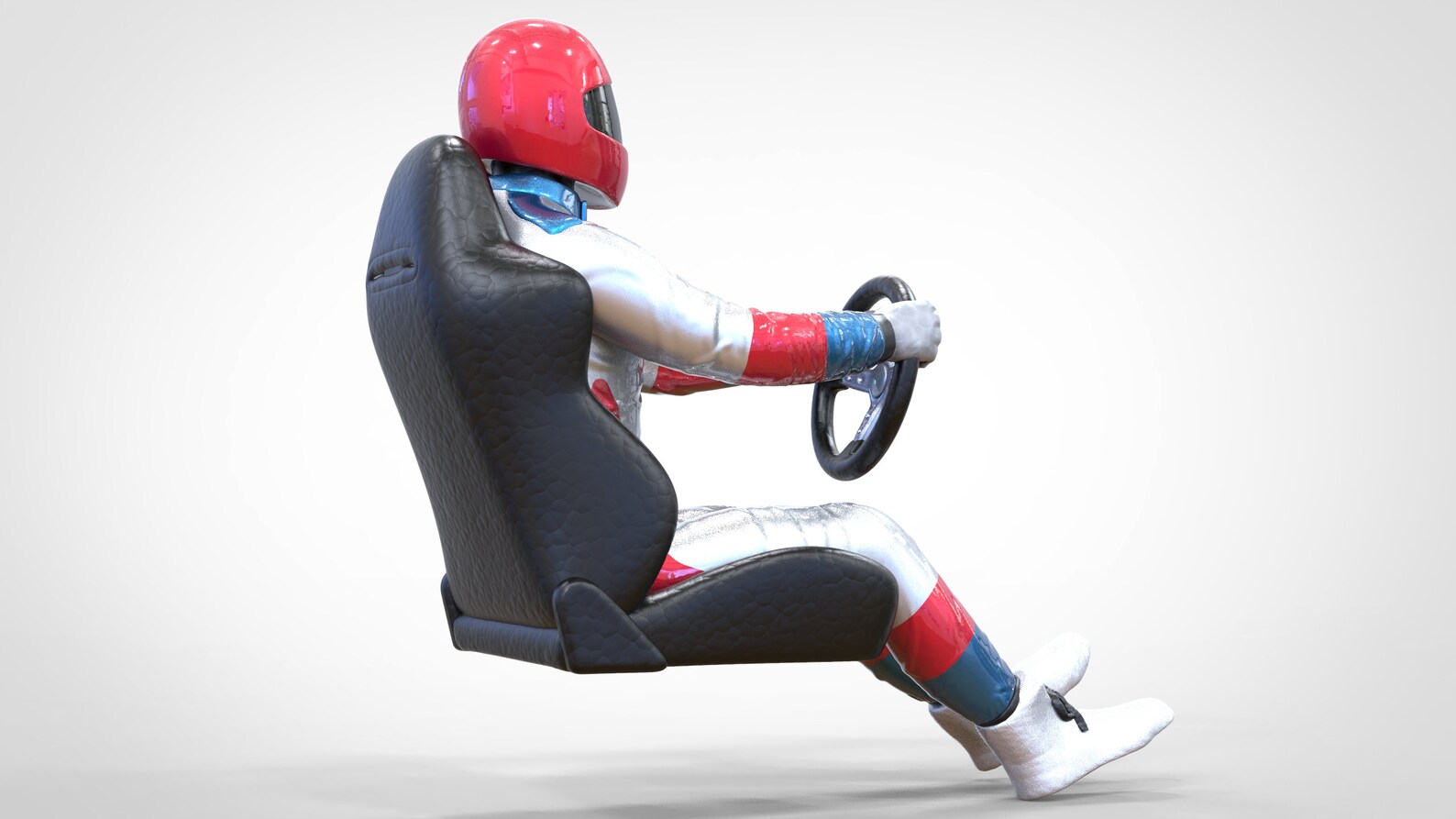 Race Driver Miniature 1/64 Scale STL File: Diorama Figurine With ...