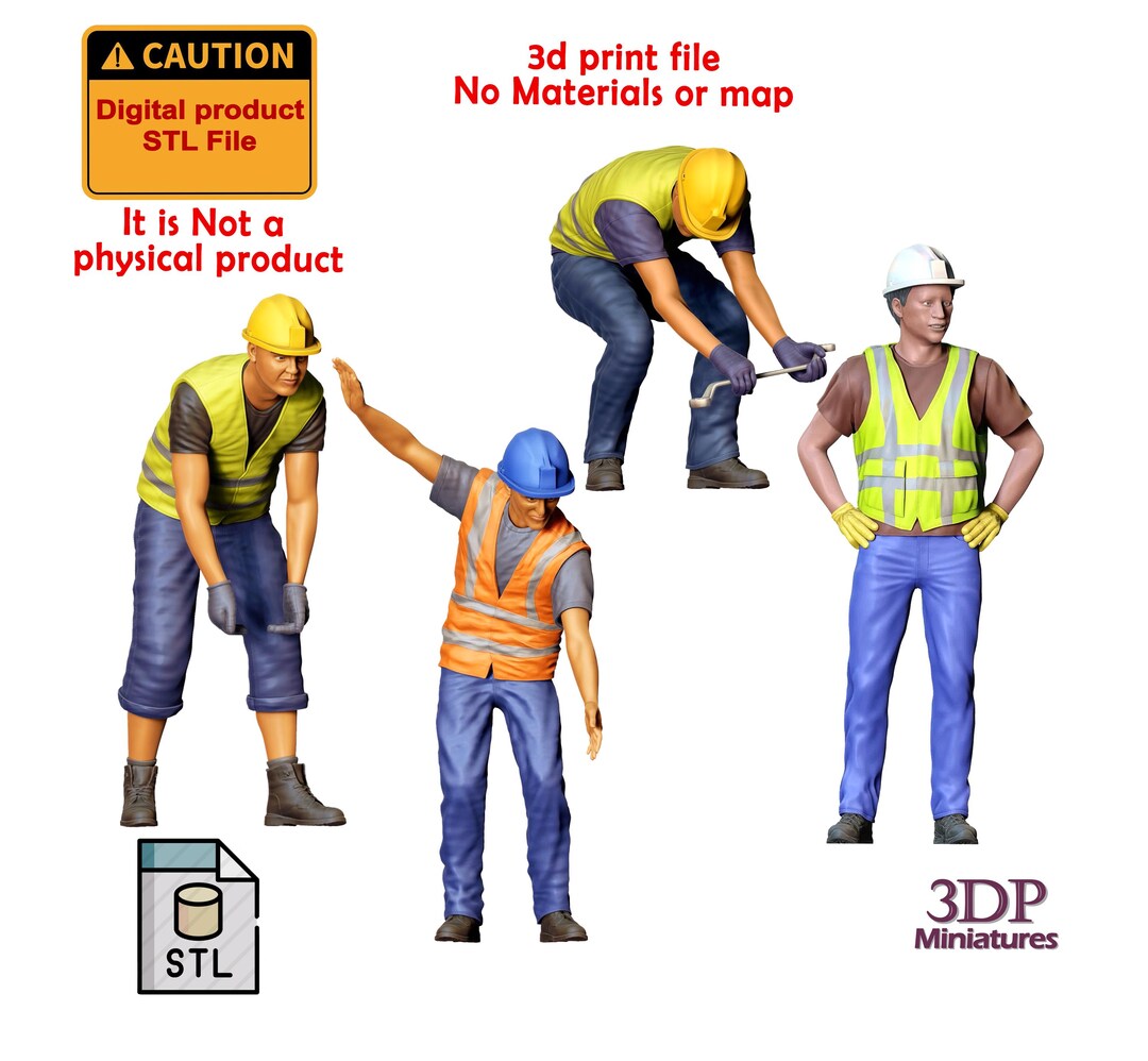 Railway Track & Construction Worker 3D Print STL Files - Etsy