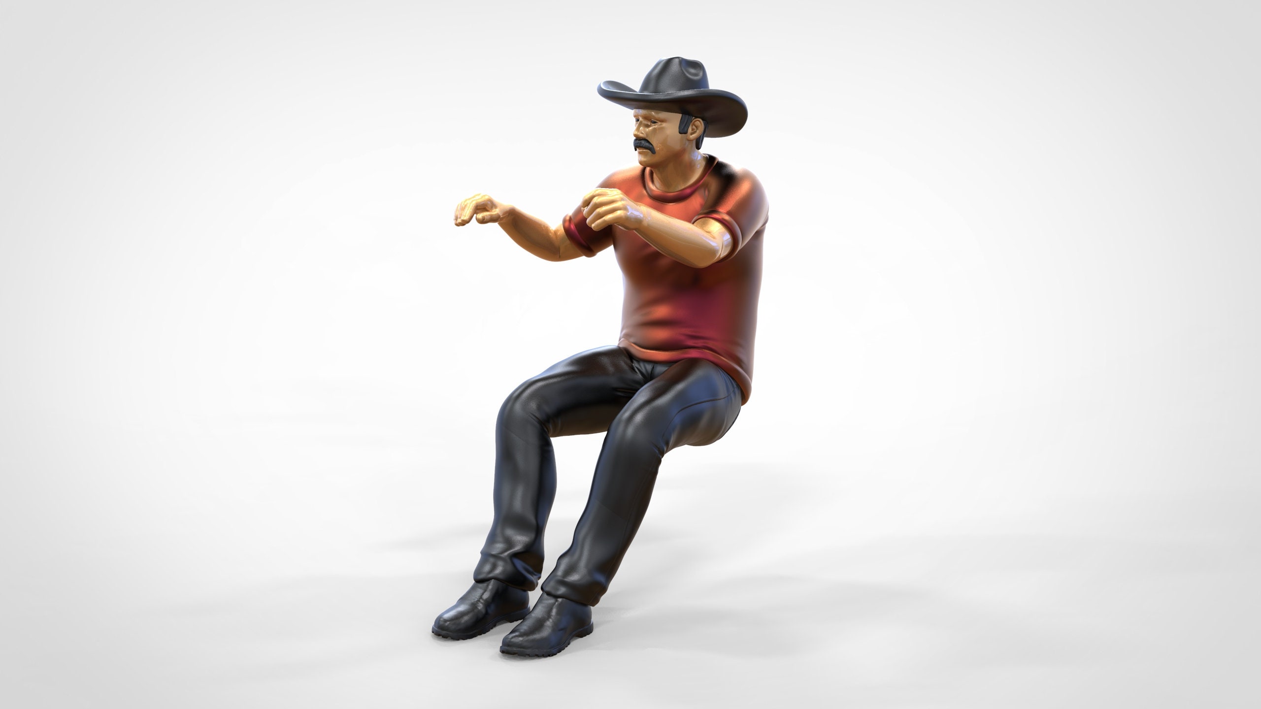 Truck Driver Figurine: 3D Print STL File for Diorama - Etsy