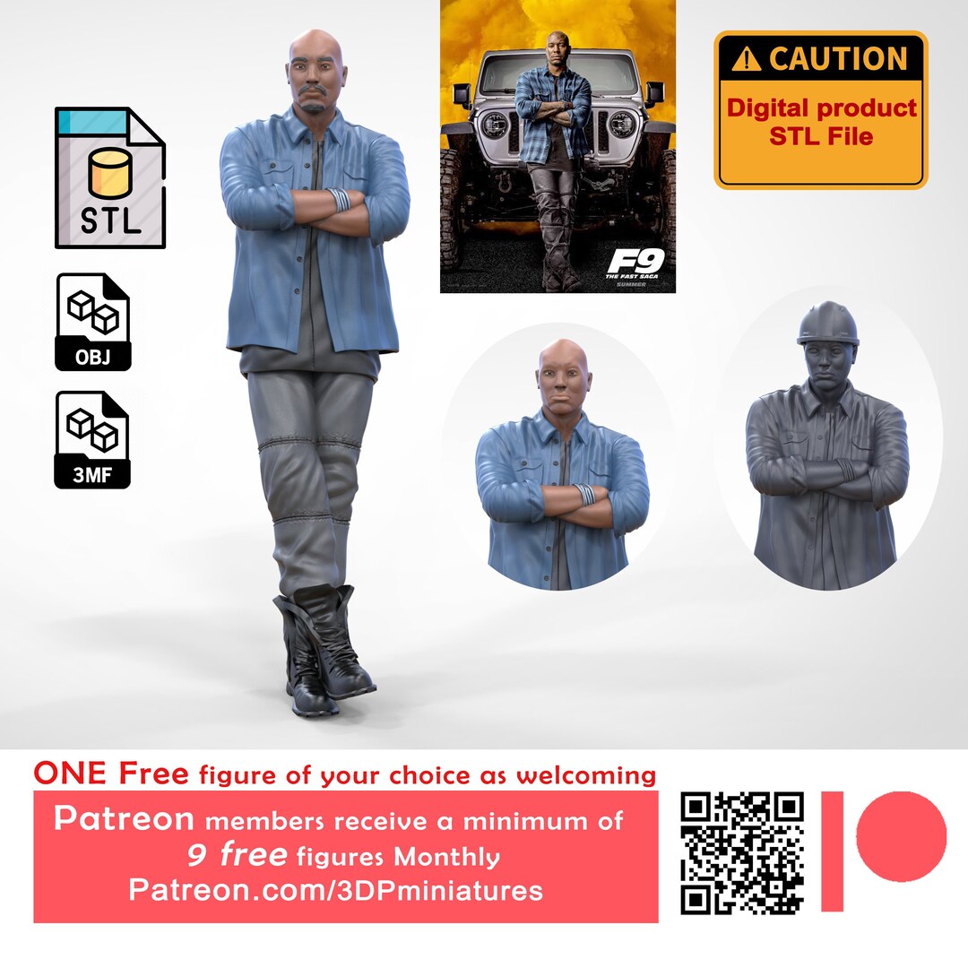 Roman F9 (not a Physical Product) in Fast and Furious 3D Print File ...