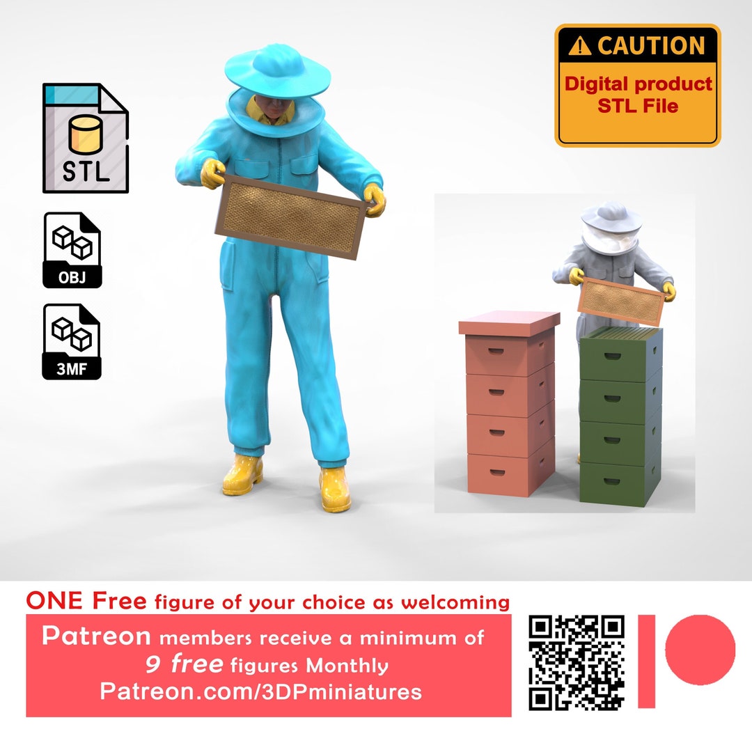 N1 Beekeeper (not a Physical Product) With Apiary 3D Print File / STL ...
