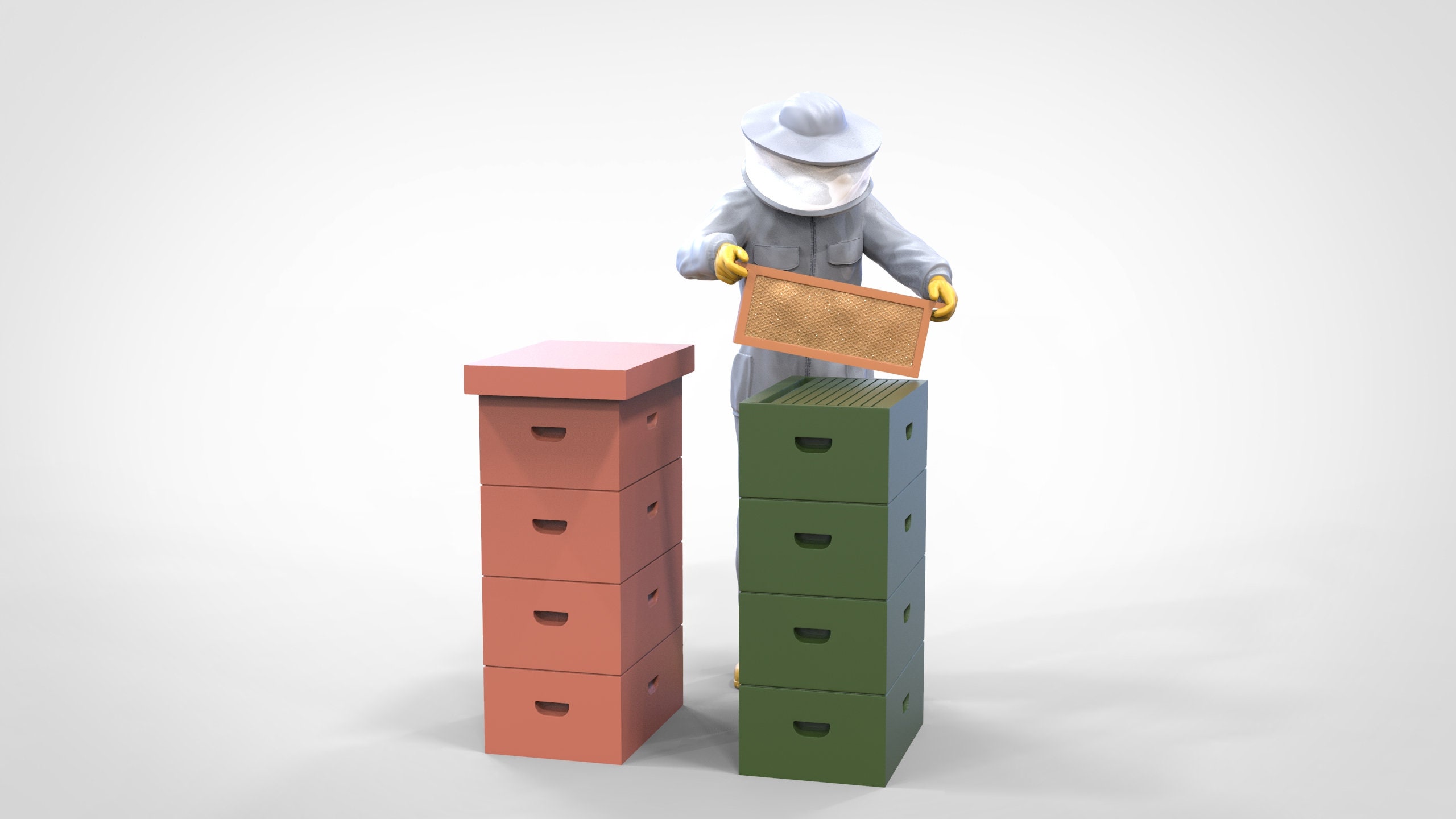 N1 Beekeeper (not a Physical Product) With Apiary 3D Print File / STL ...
