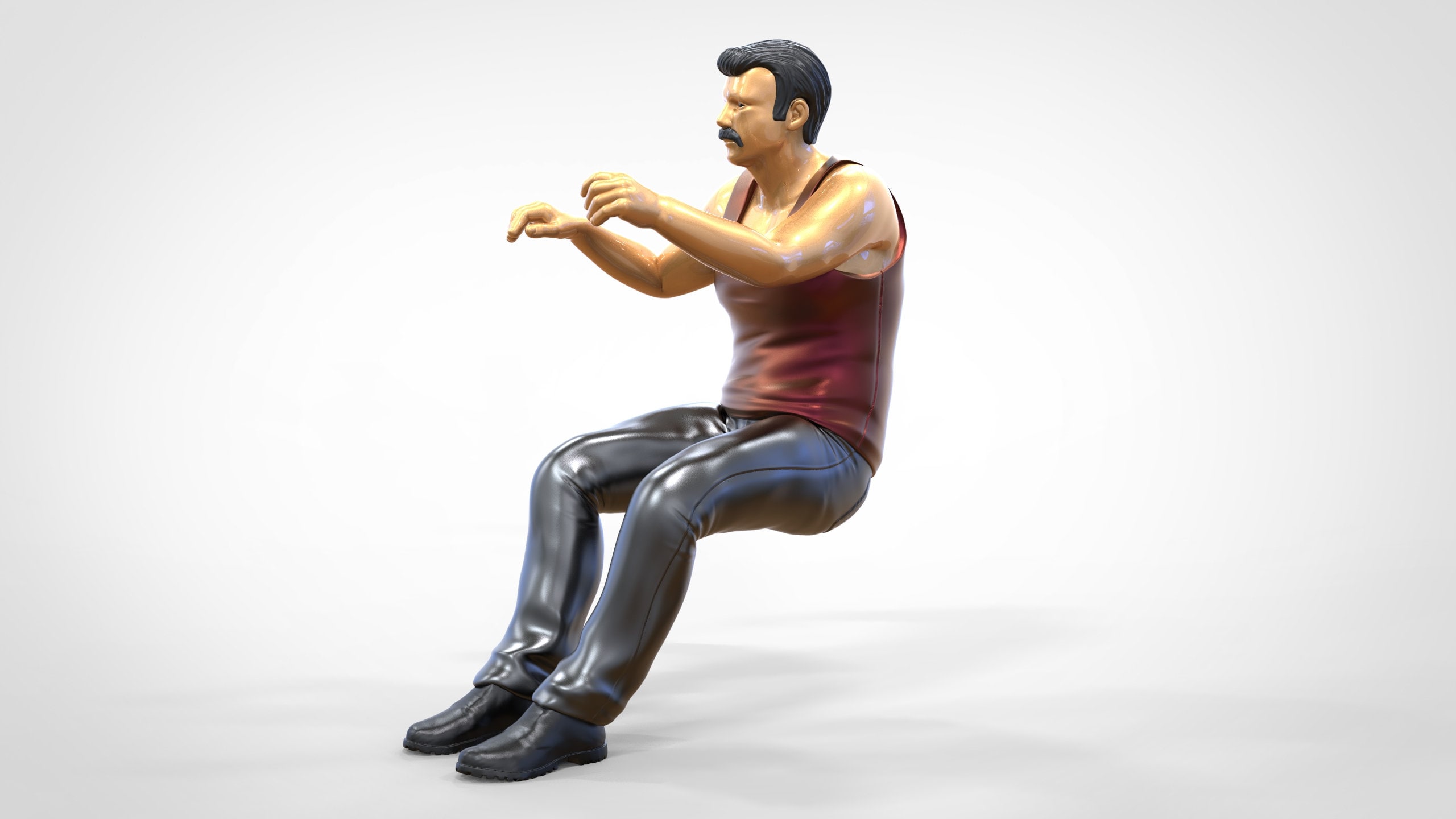 Truck Driver Figurine: 3D Print STL File for Diorama - Etsy