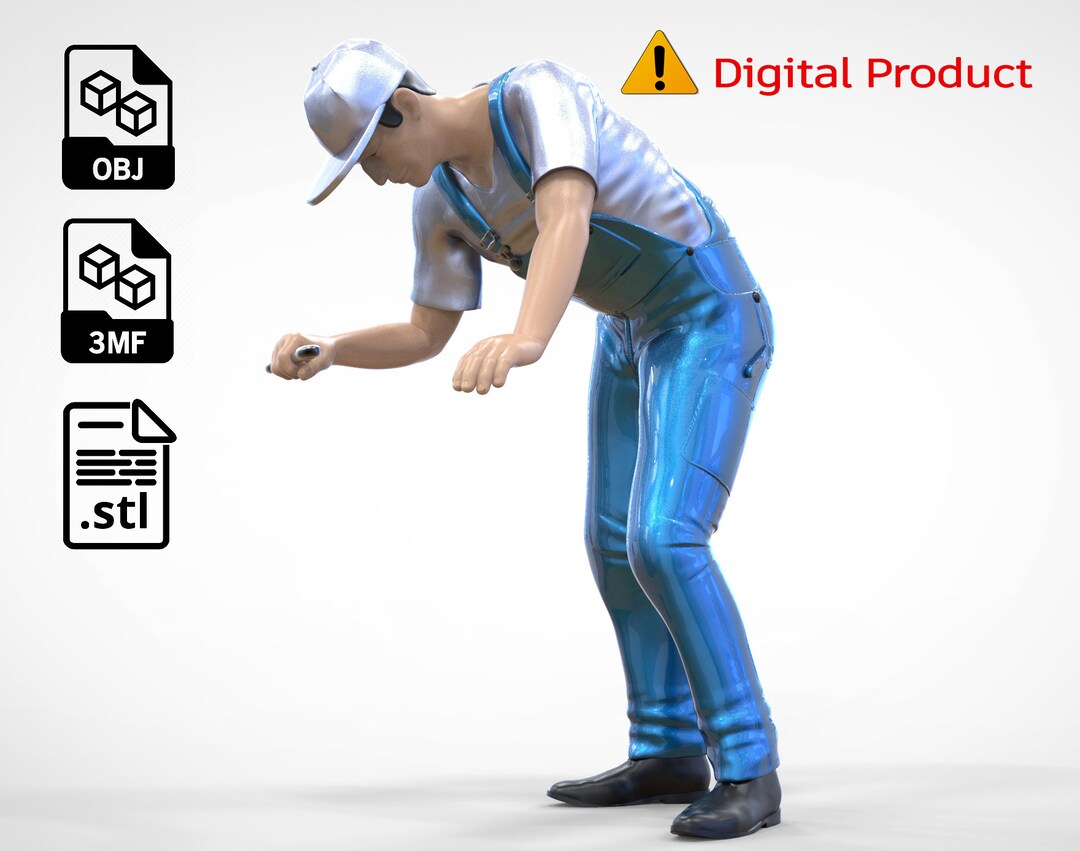 N3 Mechanic not a Physical Product Bend Over Car Figure / STL File / 3d ...