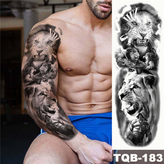Fighting Lion Tattoo