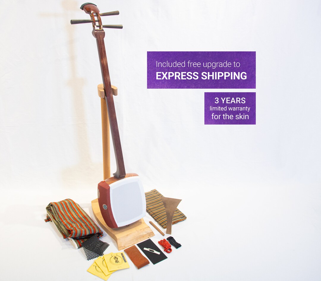 Jiuta Shamisen Karin Wood, Chuuzao 28.5mm Beginner Shamisen, Complete ...