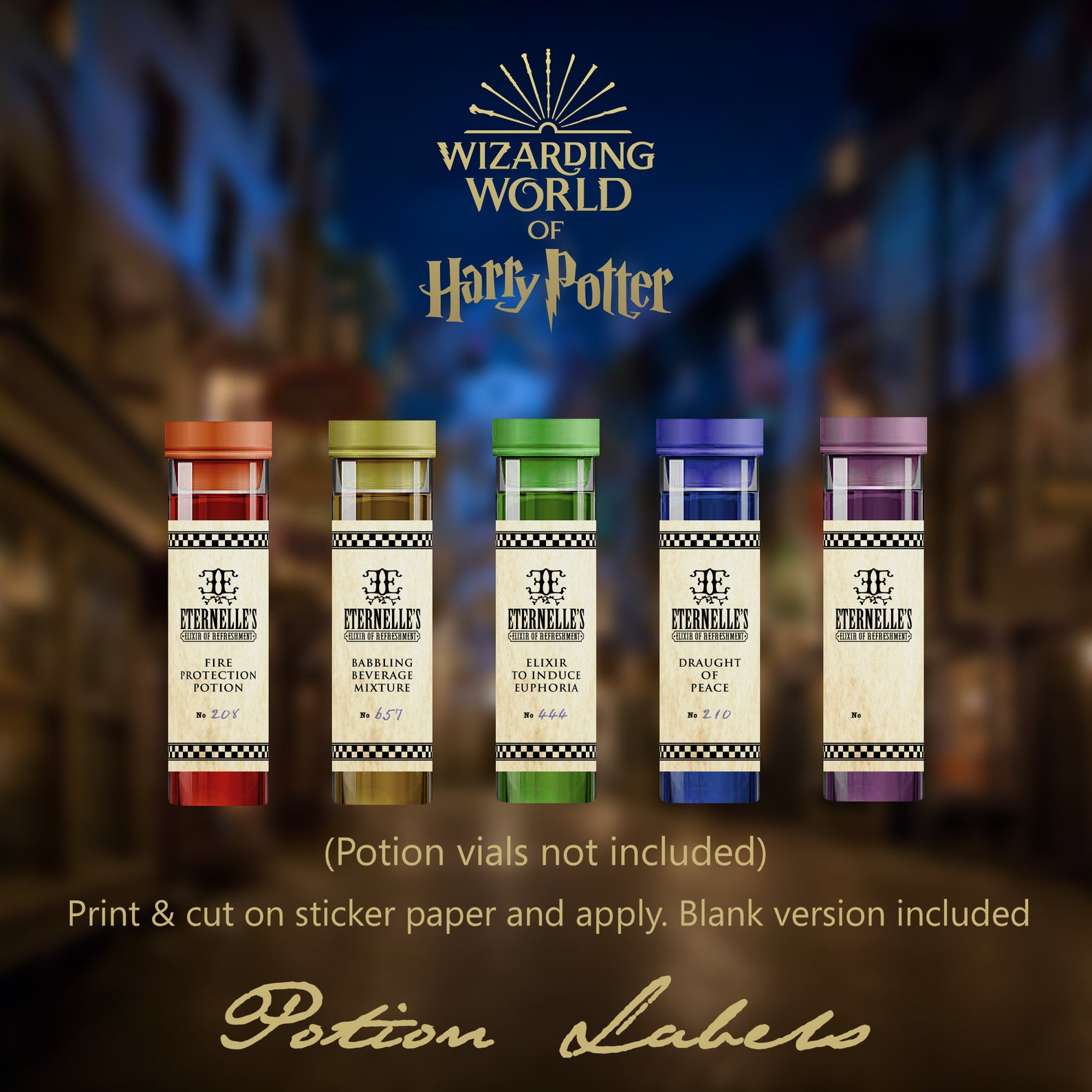 Printable Gilly Water Bottle Labels With Eternelle's | Etsy