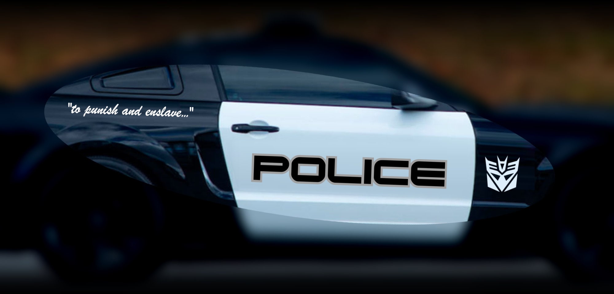 Barricade Decepticon Police Punish and Enslave SVG & HD PNG | Etsy