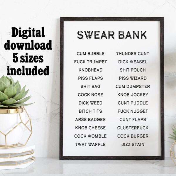 Swear Words - Etsy