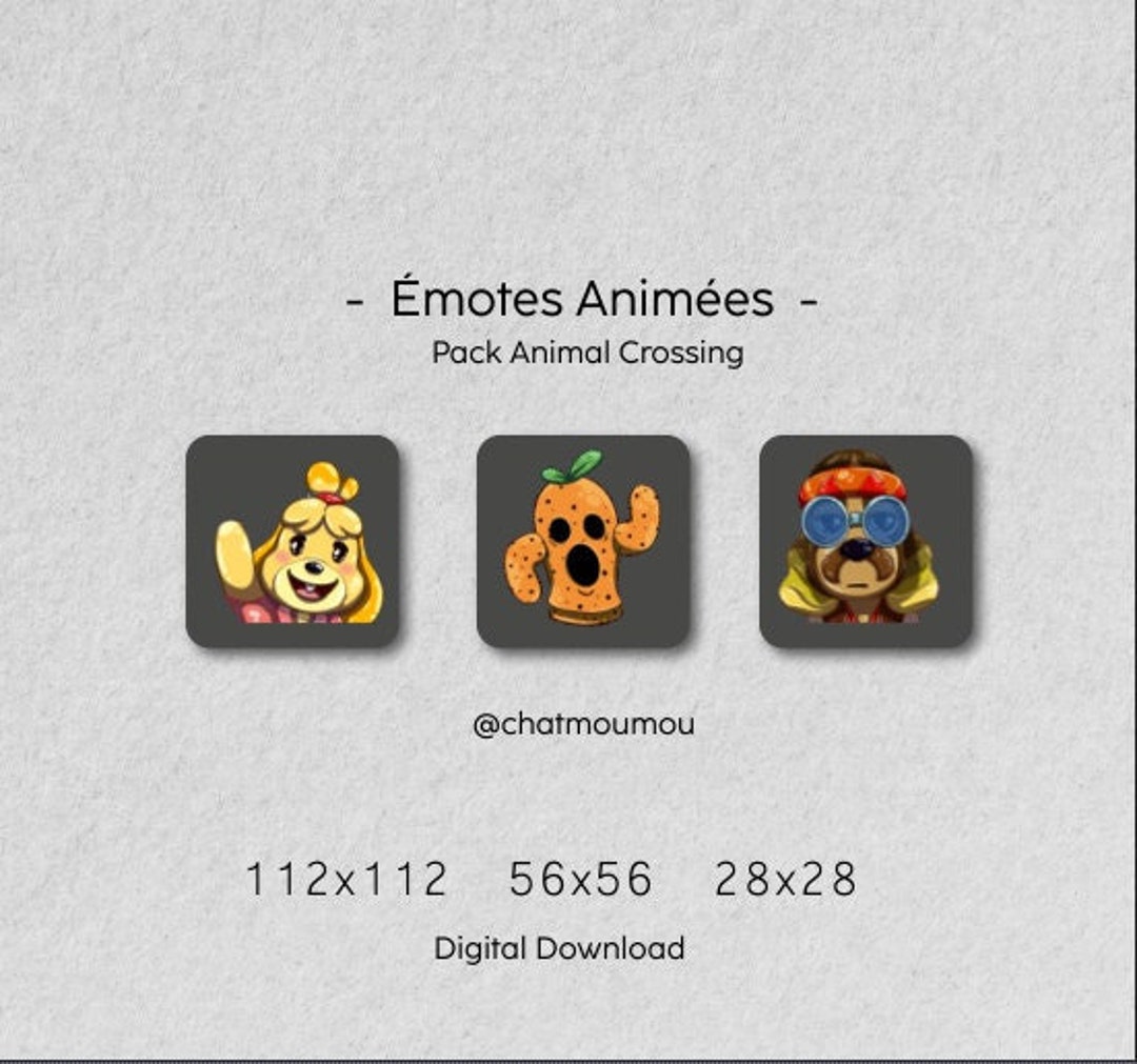 Animal Crossing Emote Animated for Twitch Streamers Discord - Etsy