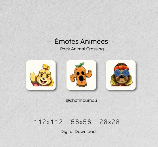 Animal Crossing Emote Animated for Twitch Streamers Discord - Etsy