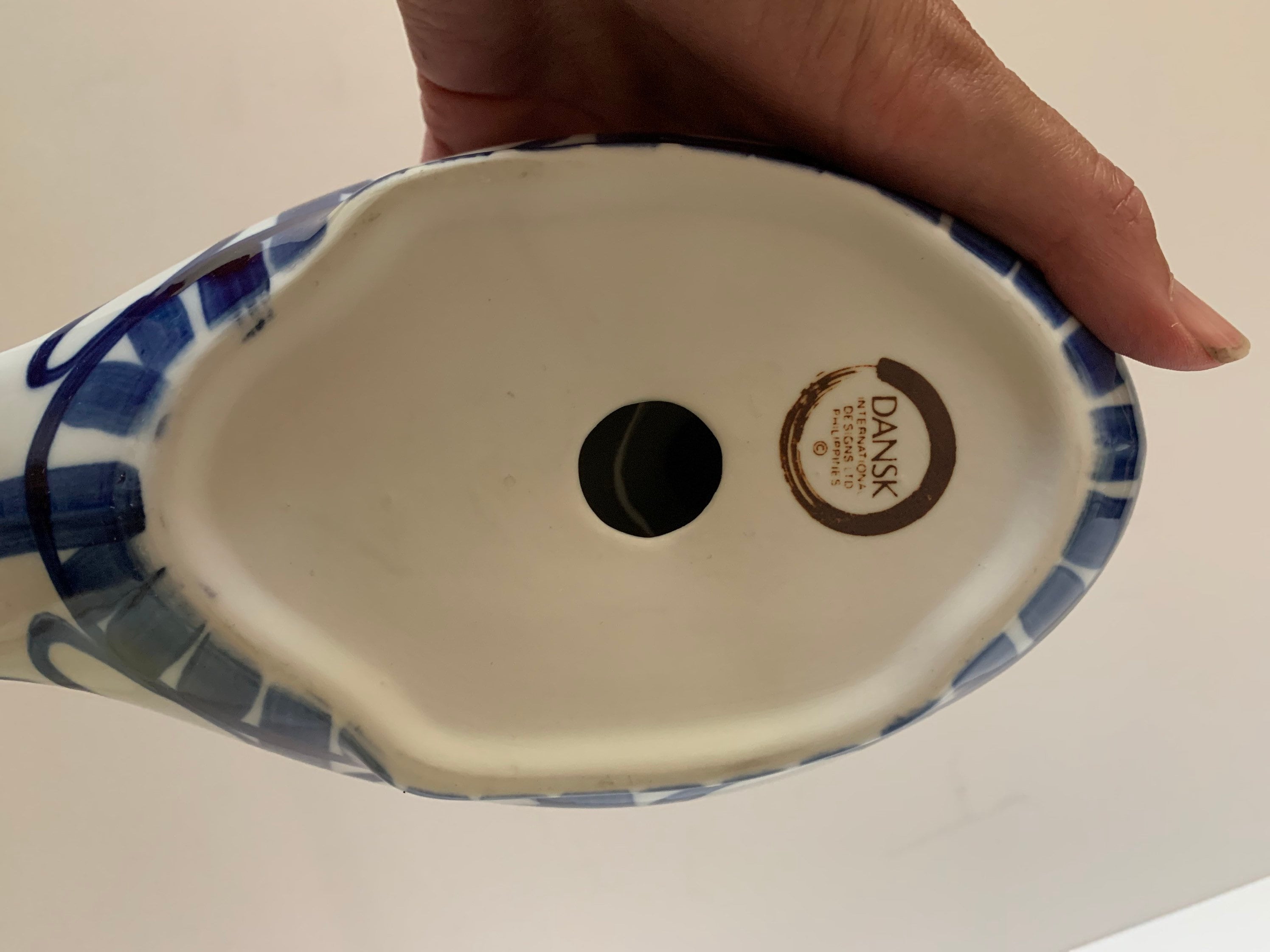 Dansk Blue and White Ceramic Duck - Etsy