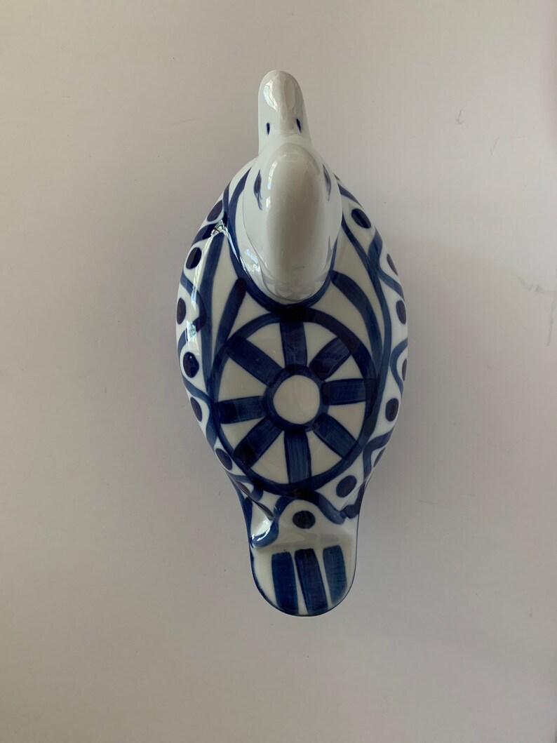 Dansk Blue and White Ceramic Duck - Etsy
