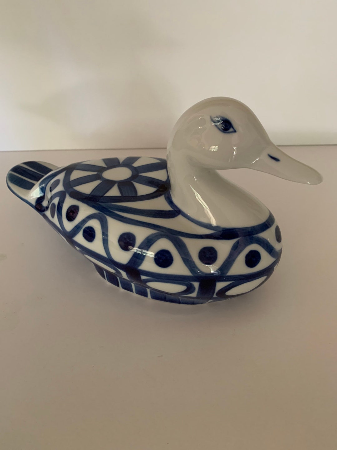 Dansk Blue and White Ceramic Duck - Etsy